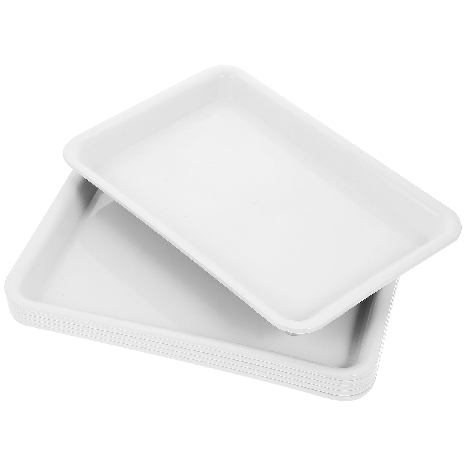 WHAMVOX 6Pcs Rectangular Planter Tray Plastic Flower Pot Tray Plant ...