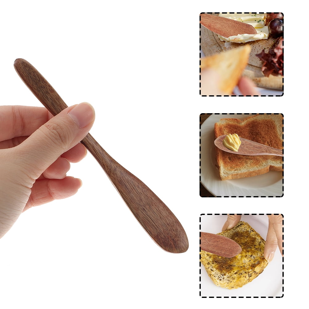 LITINKIMI Jam Spreaders Bread Jam Spatulas Wooden Brown 6Pcs 5.9X1X0 ...