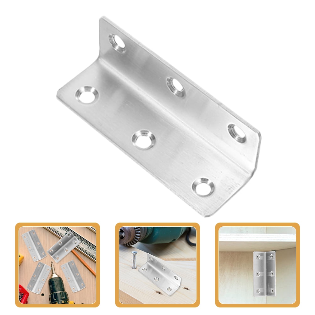WHAMVOX 6pcs Corner Braces Stainless Steel Corner Brackets Corner ...