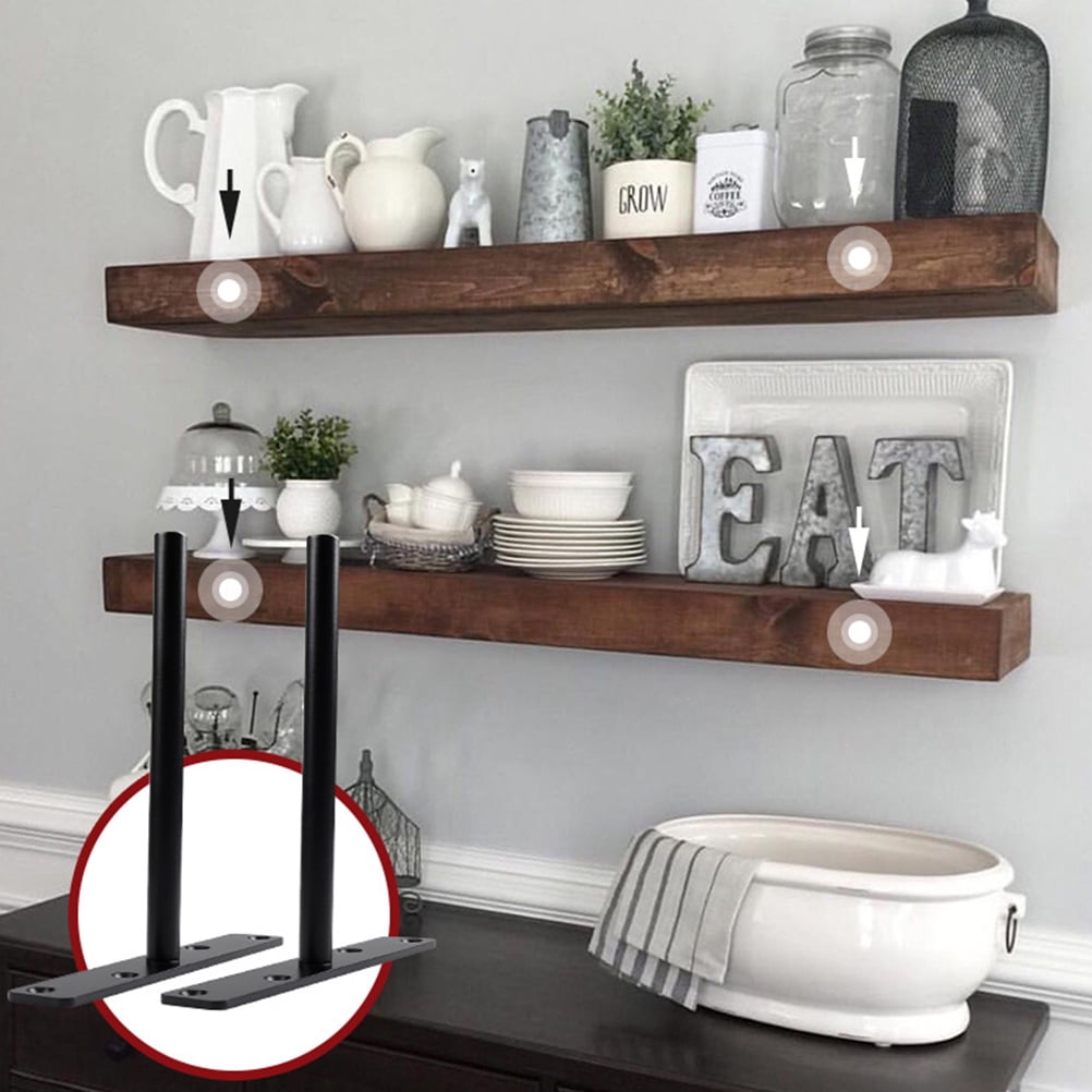 WHAMVOX 6pcs Heavy Duty Invisible Shelf Bracket 150mm Floating Shelf ...