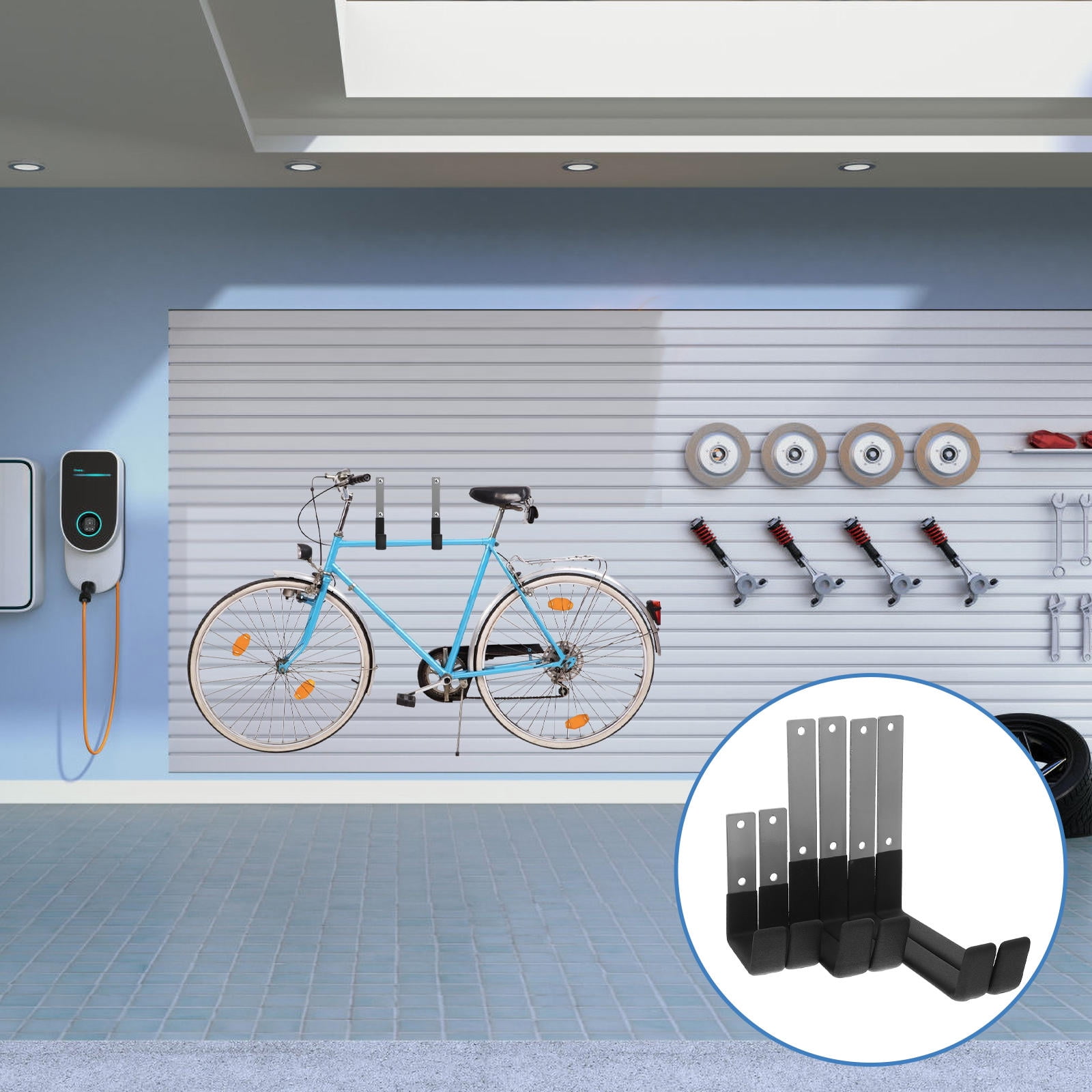 WHAMVOX 6pcs Heavy Duty Wall Hooks Metal Screw On Hooks Garage Wall ...