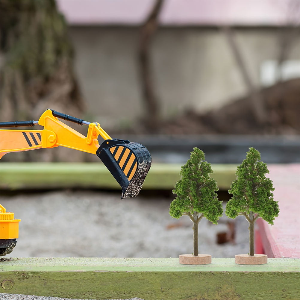 WHAMVOX 6pcs Miniature Street Trees Realistic Plastic Model Plants for ...