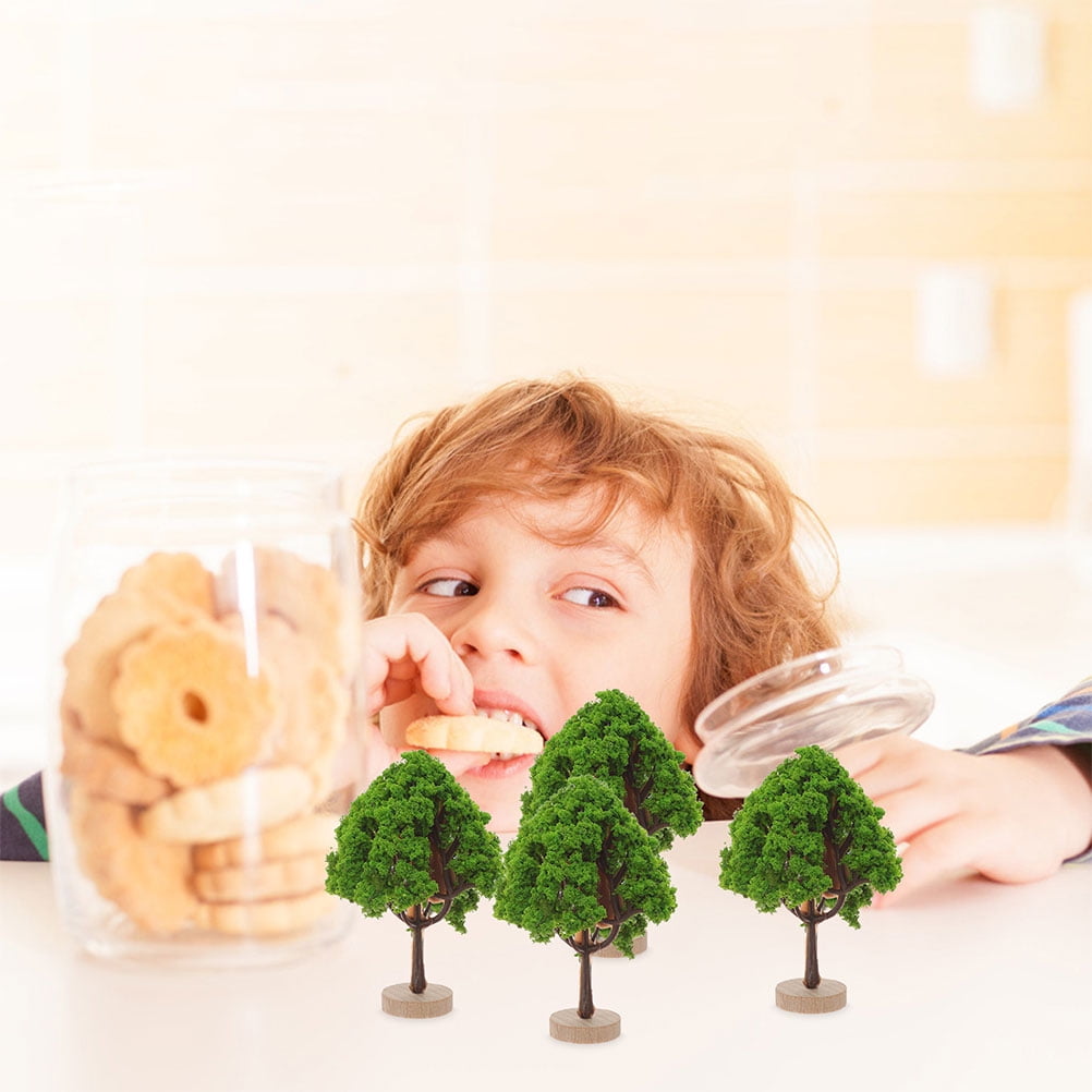 WHAMVOX 6pcs Miniature Street Trees Realistic Plastic Model Plants for ...