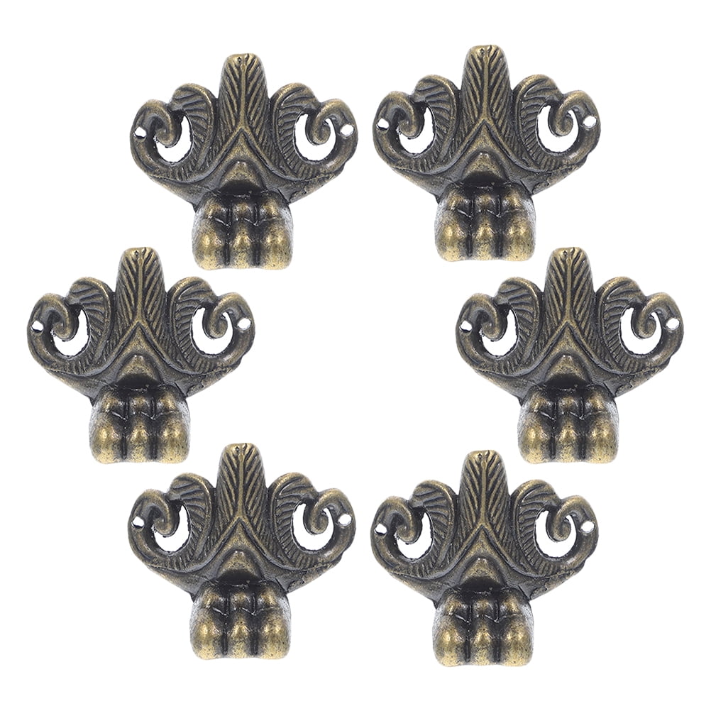 WHAMVOX 6pcs Retro Metal Feet For Wood Boxes And Furniture Decorative ...