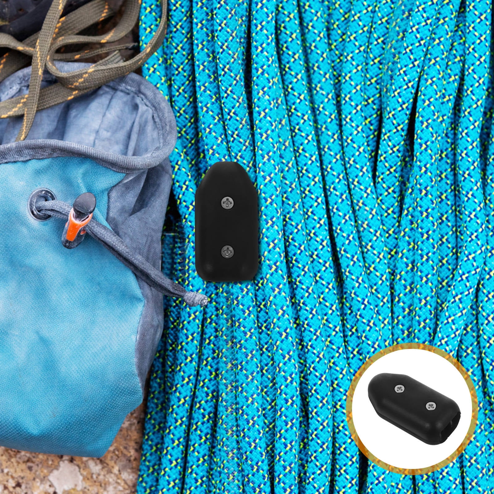 WHAMVOX 6pcs Rope Connector Clamp Reusable nylon Climbing Rope Clamp ...