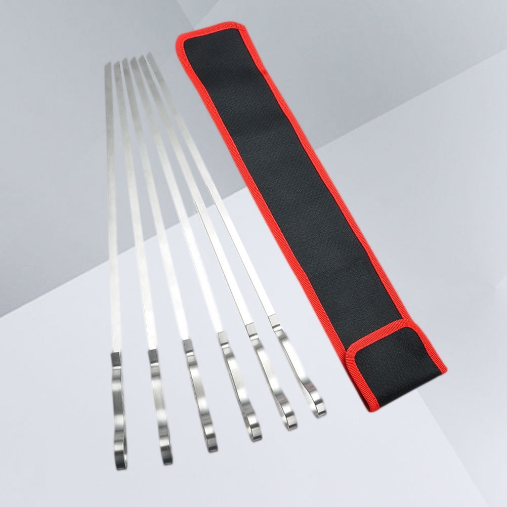 WHAMVOX 6pcs Stainless Steel Barbecue Resuable Meat Grill Forks BBQ ...