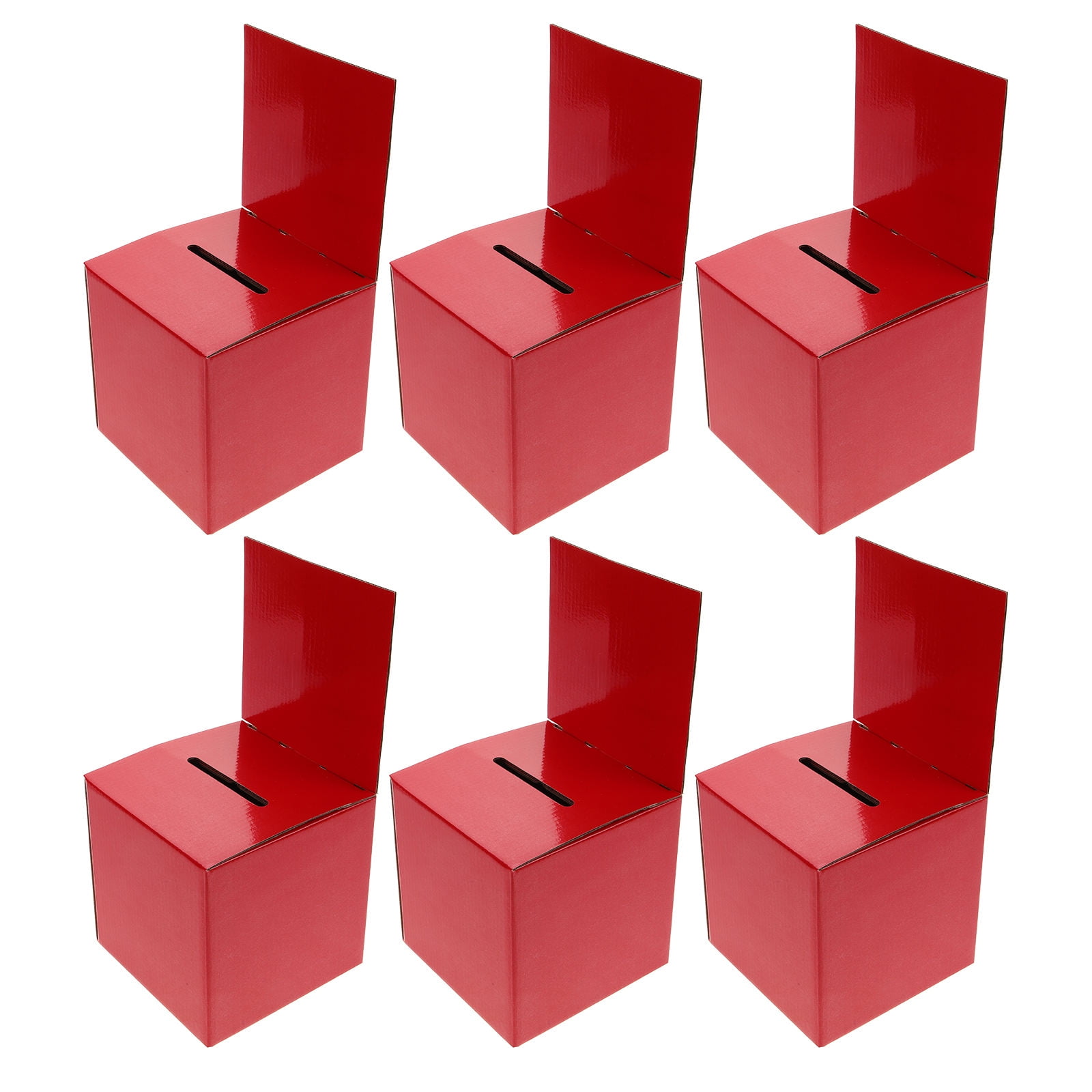 SEWCHICS Card Receiving Box Red Wedding Money Cards Box 6Pcs 11.8X5.9X5 ...