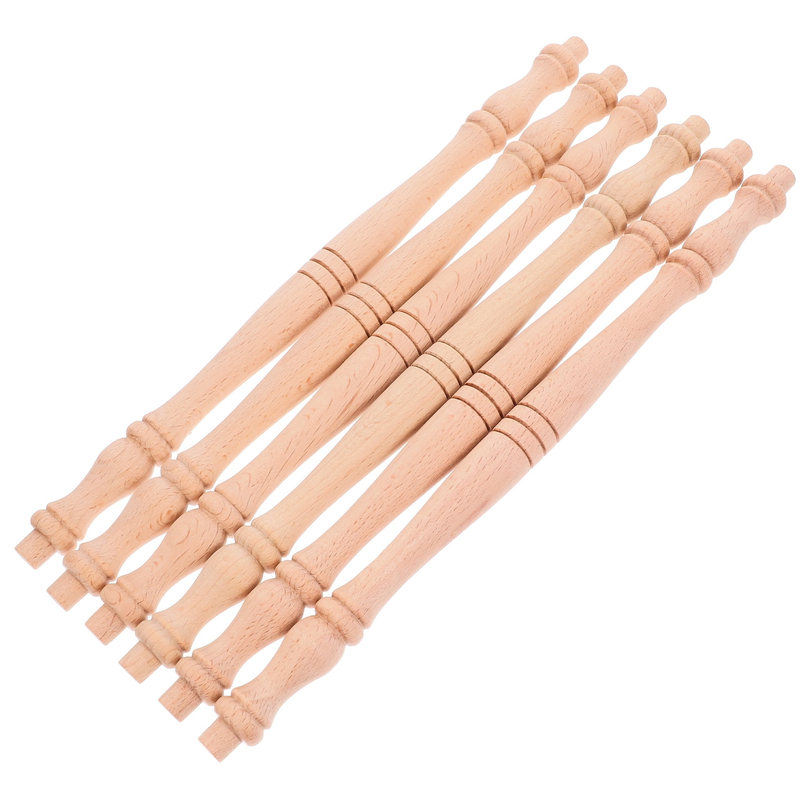 WHAMVOX 6pcs Wood Baluster Spindles Wood Spindles Unpainted Unfinished ...
