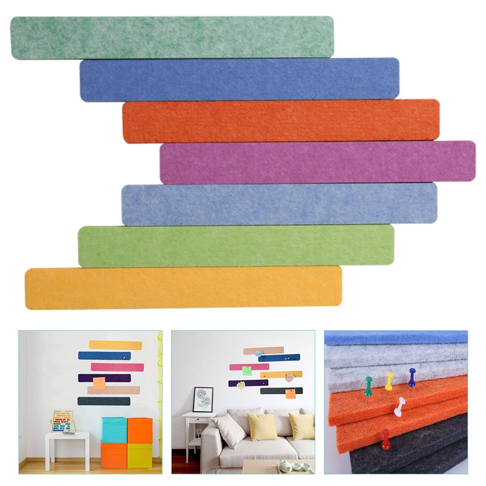 WHAMVOX 7 Pcs Felt Bulletin Board Bar Strips Multipurpose Office ...