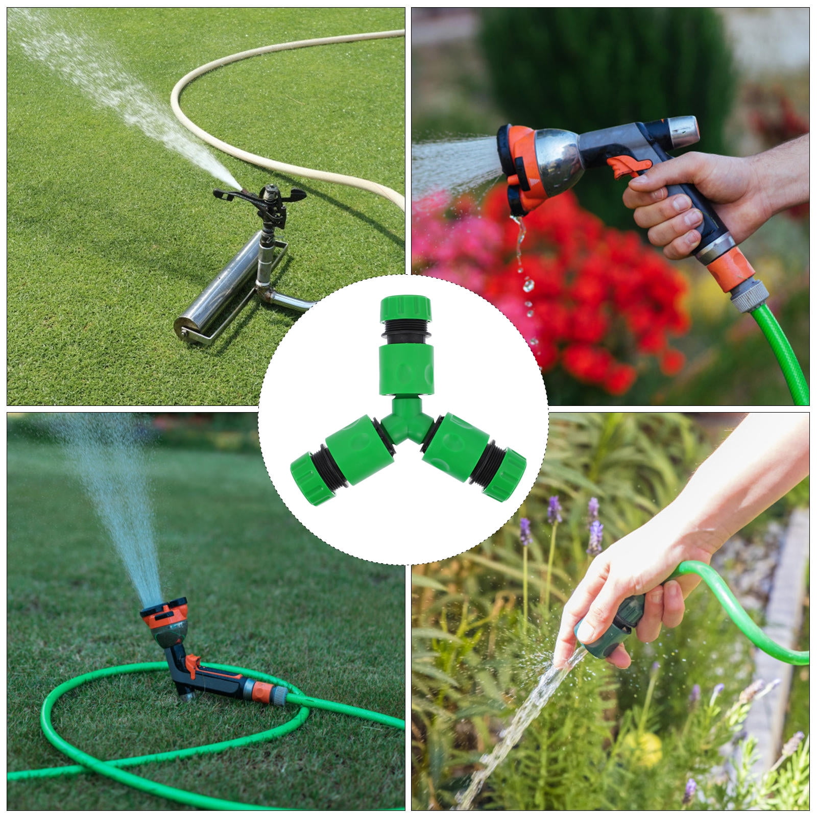 WHAMVOX 7 Pcs Rings Water Pipe Connector Set Garden Hose Connector 6 ...