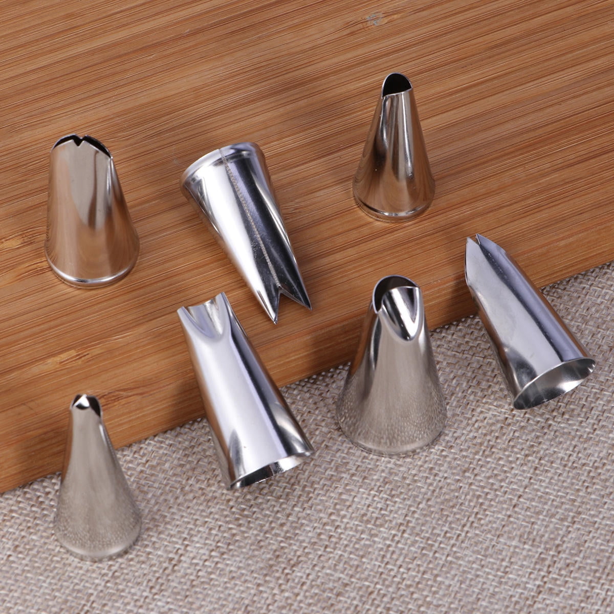 WHAMVOX 7 Piece Cake Decorating Set with Stainless Steel Tips for Icing ...