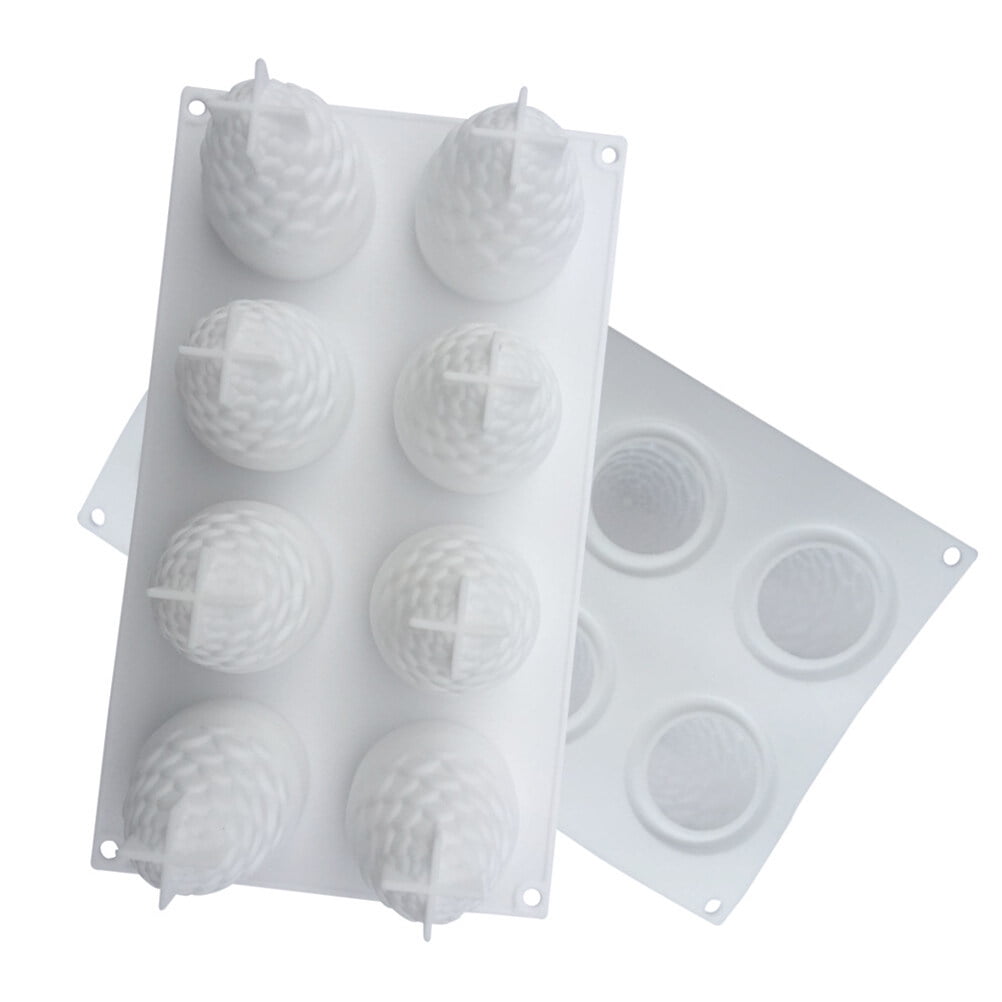 WHAMVOX 8 Cavity Puck Cake Pop Molds Shapes Shaped Baking Tools White ...