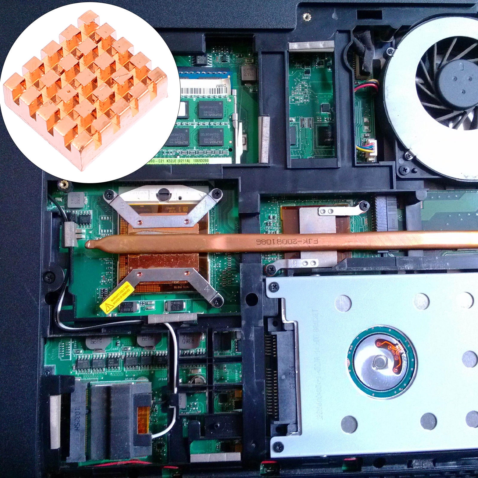 WHAMVOX 8 PCS Thermal Chip Practical Heat Sink Computer Cooling Fin 1 ...