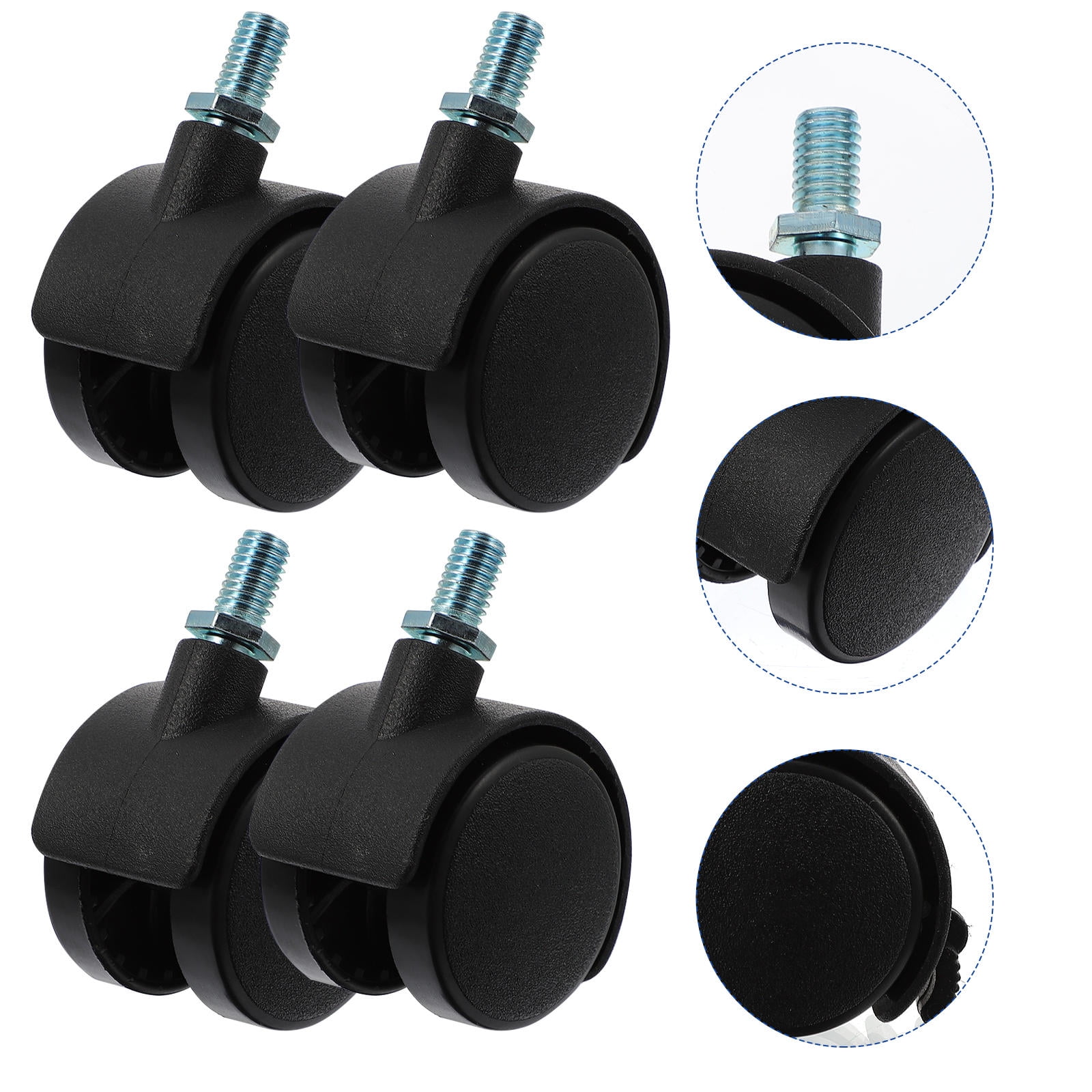 WHAMVOX 8 Pcs Caster Castor Wheels Casters with Brake Cabinet Pulleys ...