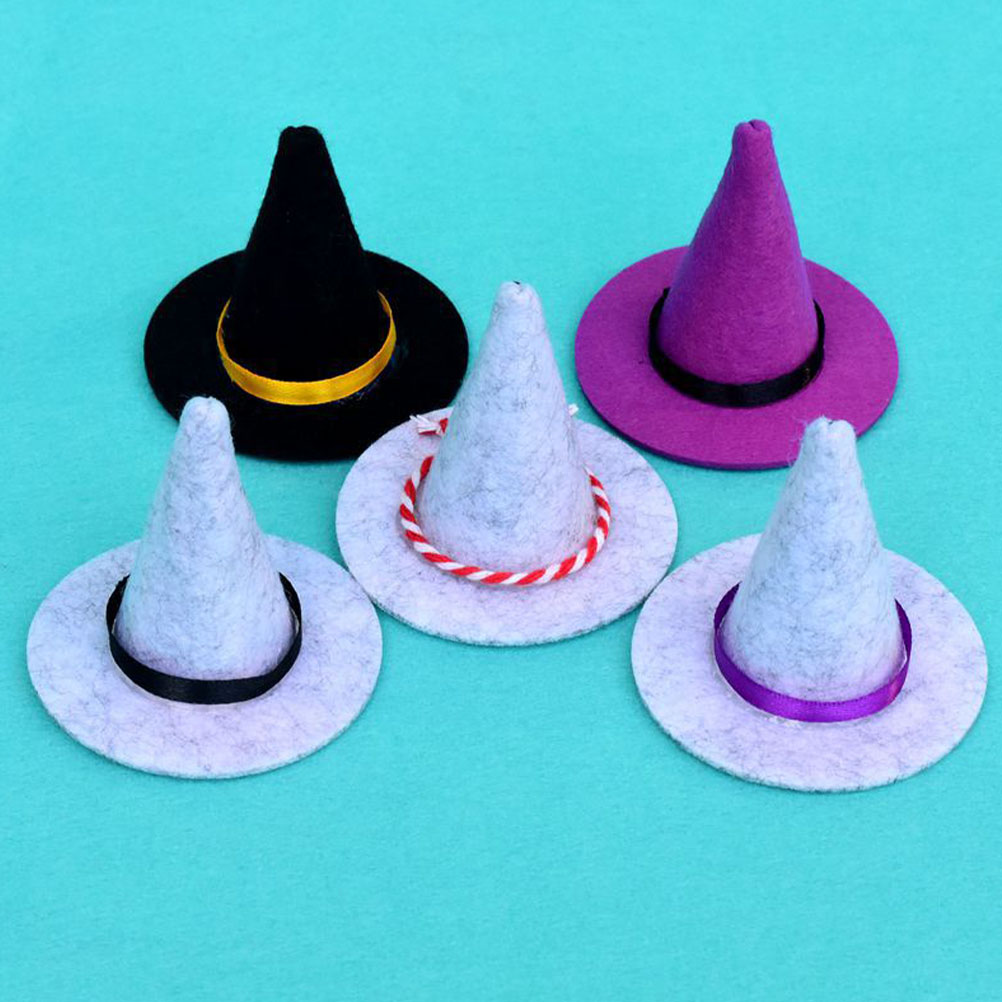 WHAMVOX 8 Pcs DIY Witch Costume Tiny Witches Hat Craft Mini Doll Decoration Prop - Walmart.com