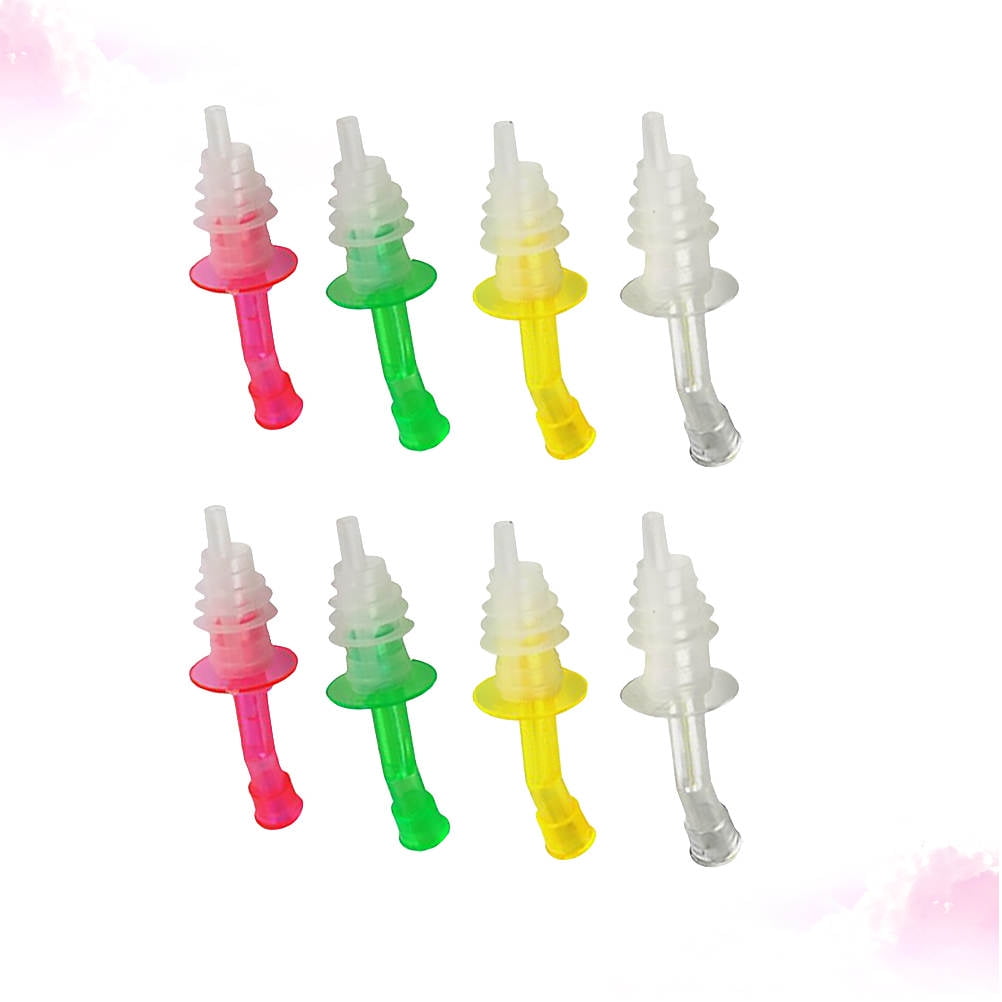 WHAMVOX 8 Pcs Shape Spout Plastic Bottle Plugs Delicate Pouring Nozzle ...