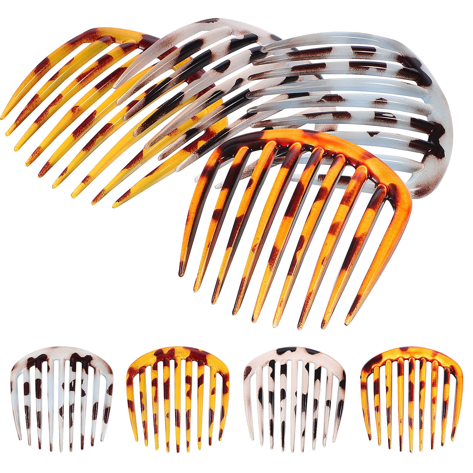 WHAMVOX 8 Pcs Side Hair Combs for Women Clip French Acetate Miss Women ...