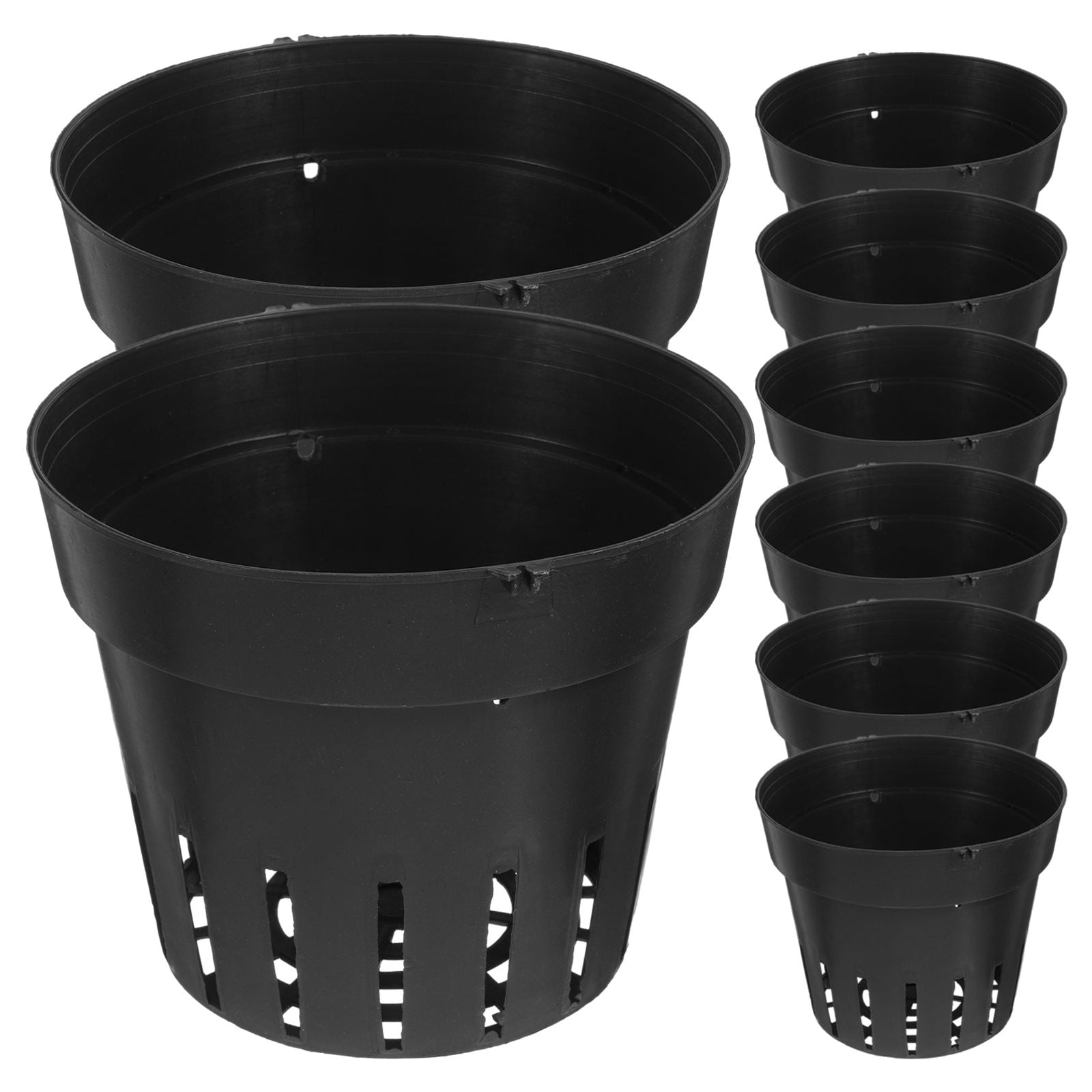 WHAMVOX 8 Pcs Tall Pots for Plants Indoor Hanging Planters Mesh Holder ...
