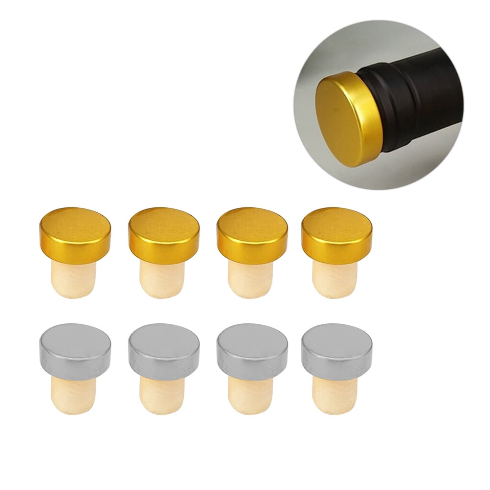 WHAMVOX 8 Pcs Wine Bottle Cork Bottles Reusable Retro Decor Stopper ...