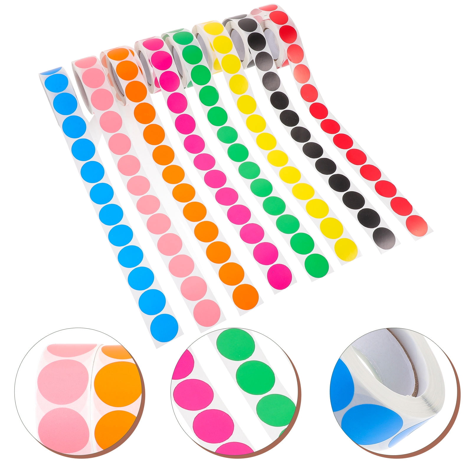 LITINKIMI Color Coding Labels Roll Copper Plate Sticker Home Use 8 ...