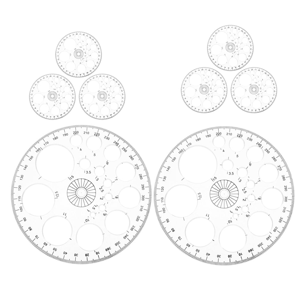 WHAMVOX 8Pcs Circle Protractor Measuring Tool Drafting Protractor Ruler ...