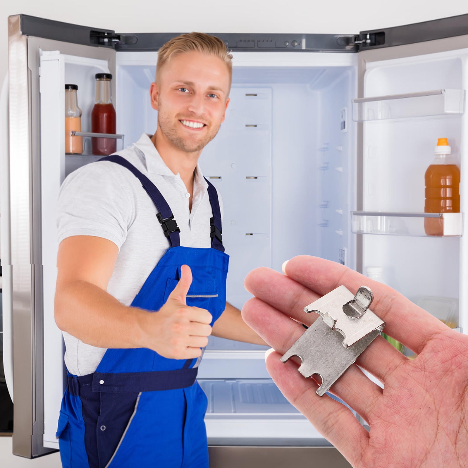 DECORNIJIA Clip For Fridge Freezer Shelf Clips Stainless Steel 8Pcs ...