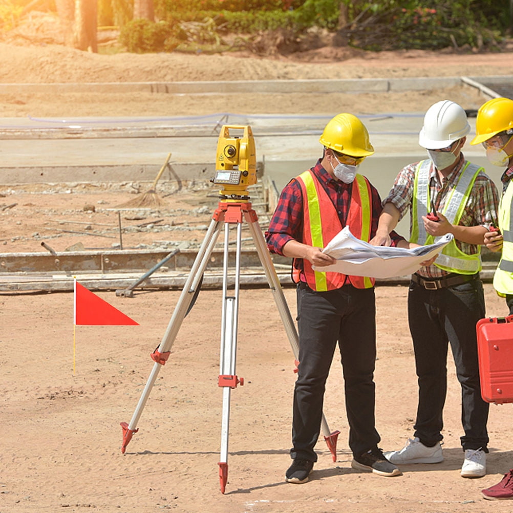 WHAMVOX 8Pcs Lawn Marking Flags Construction Triangle Markers Site ...