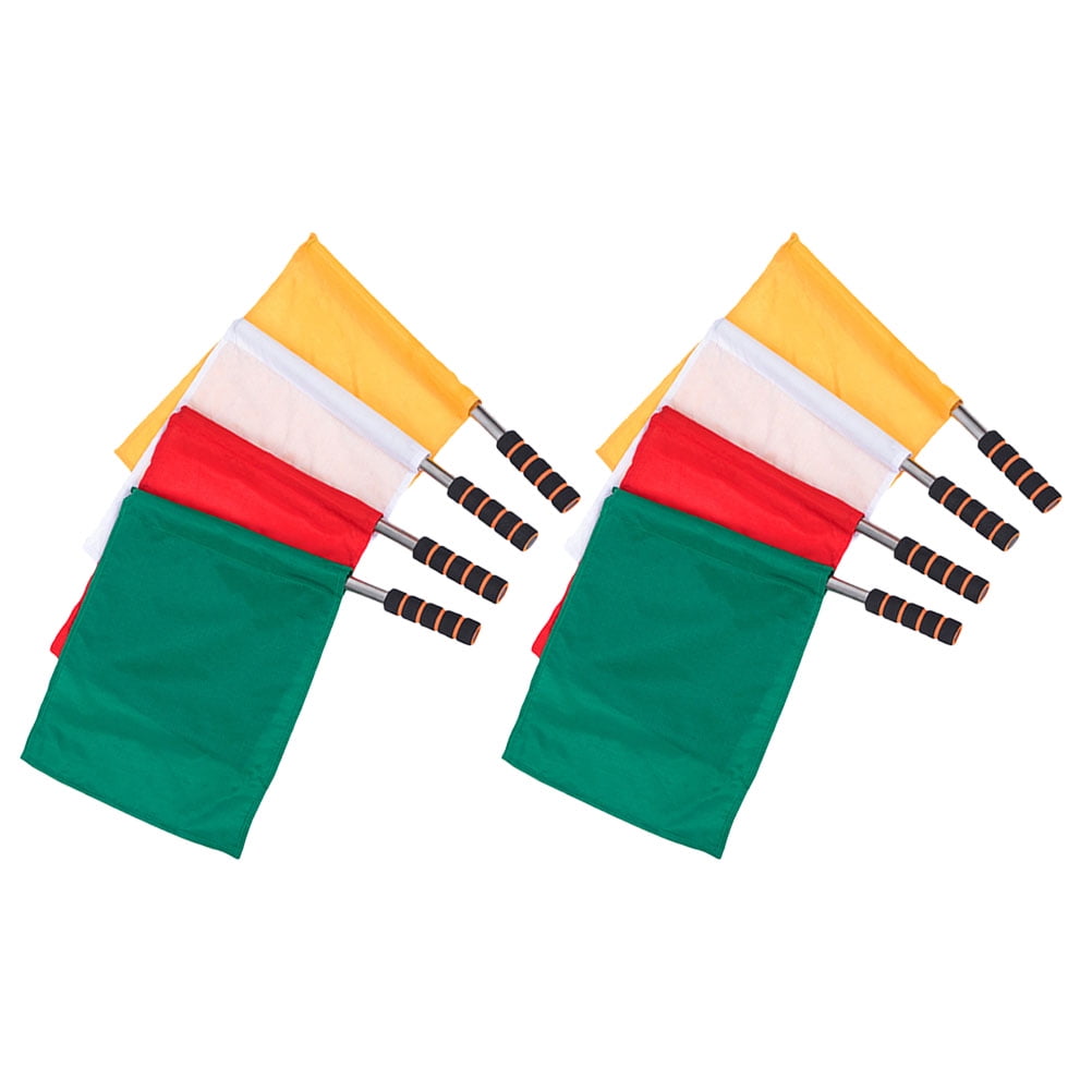 WHAMVOX 8pcs Hand Signal Flags Match Flags Portable Field Flags Referee ...