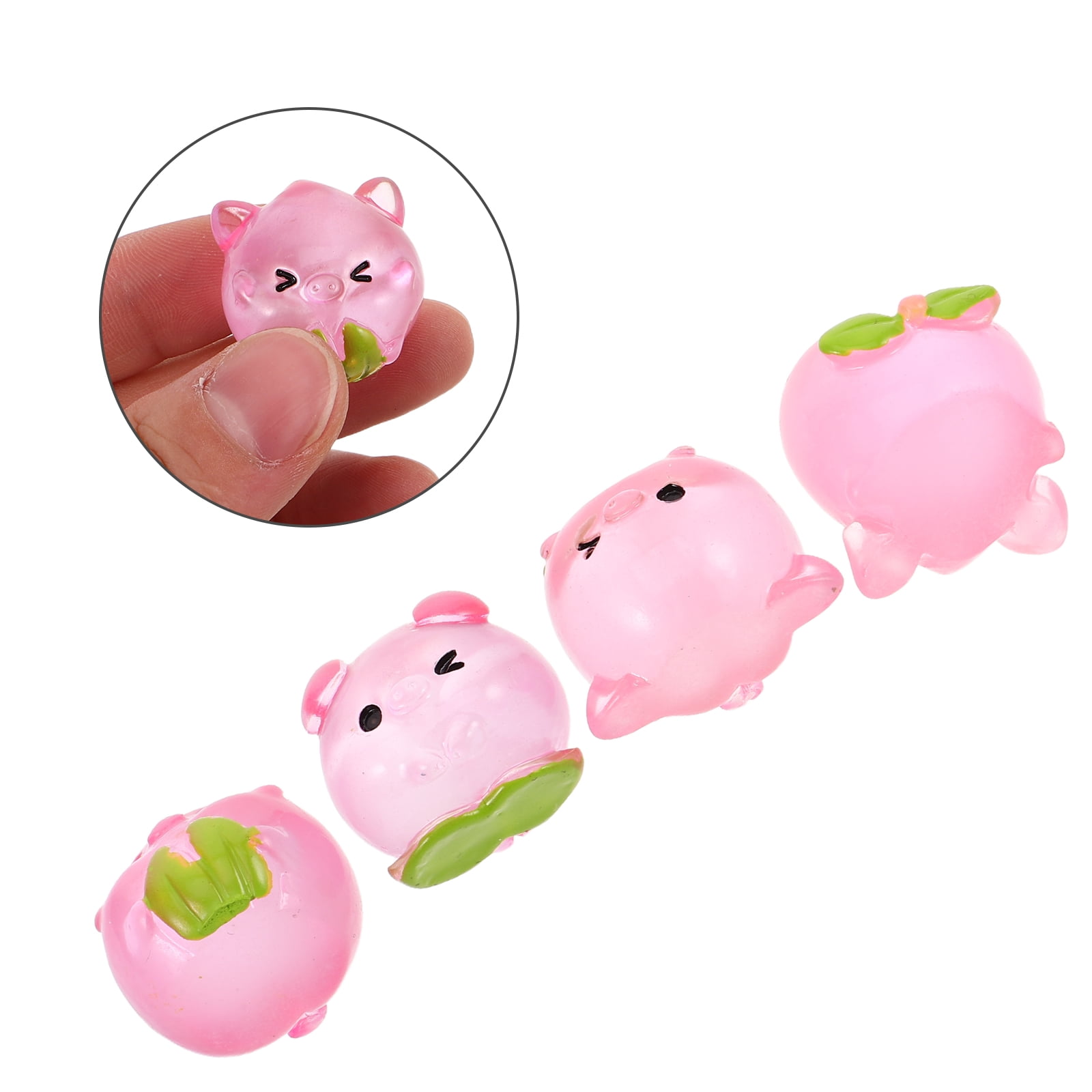 WHAMVOX 8pcs Pig Mini Figurines Toys Figure Animal Toys Set Cute ...