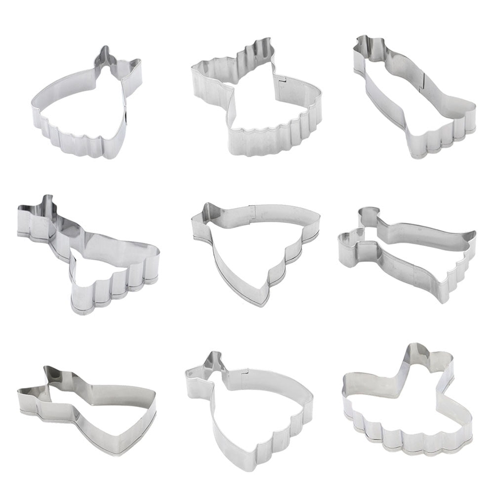 WHAMVOX 9 PCS Cookie Cutter Set Pie Mold Sandwich Bread Pan Pastry ...
