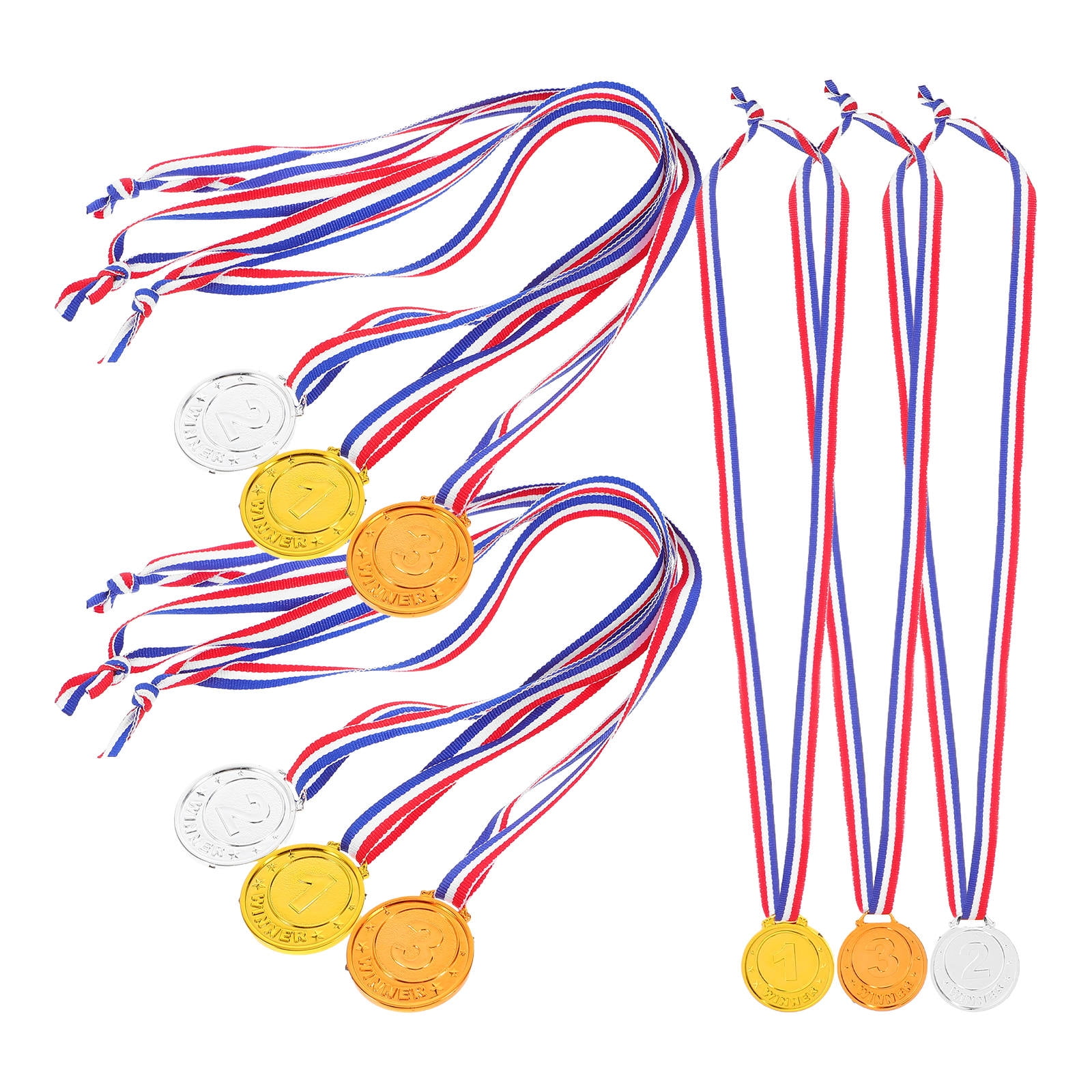 WHAMVOX 9PCS Plastic Medals for Kids Sports Party Favors Classroom ...