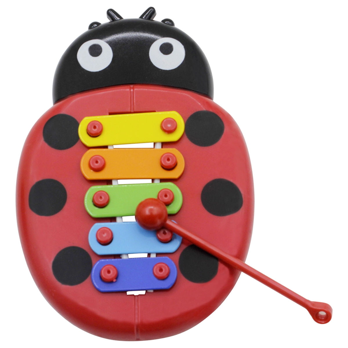 WHAMVOX ABS Ladybird Shaped Xylophone Percussion Musical Toy with 5 ...