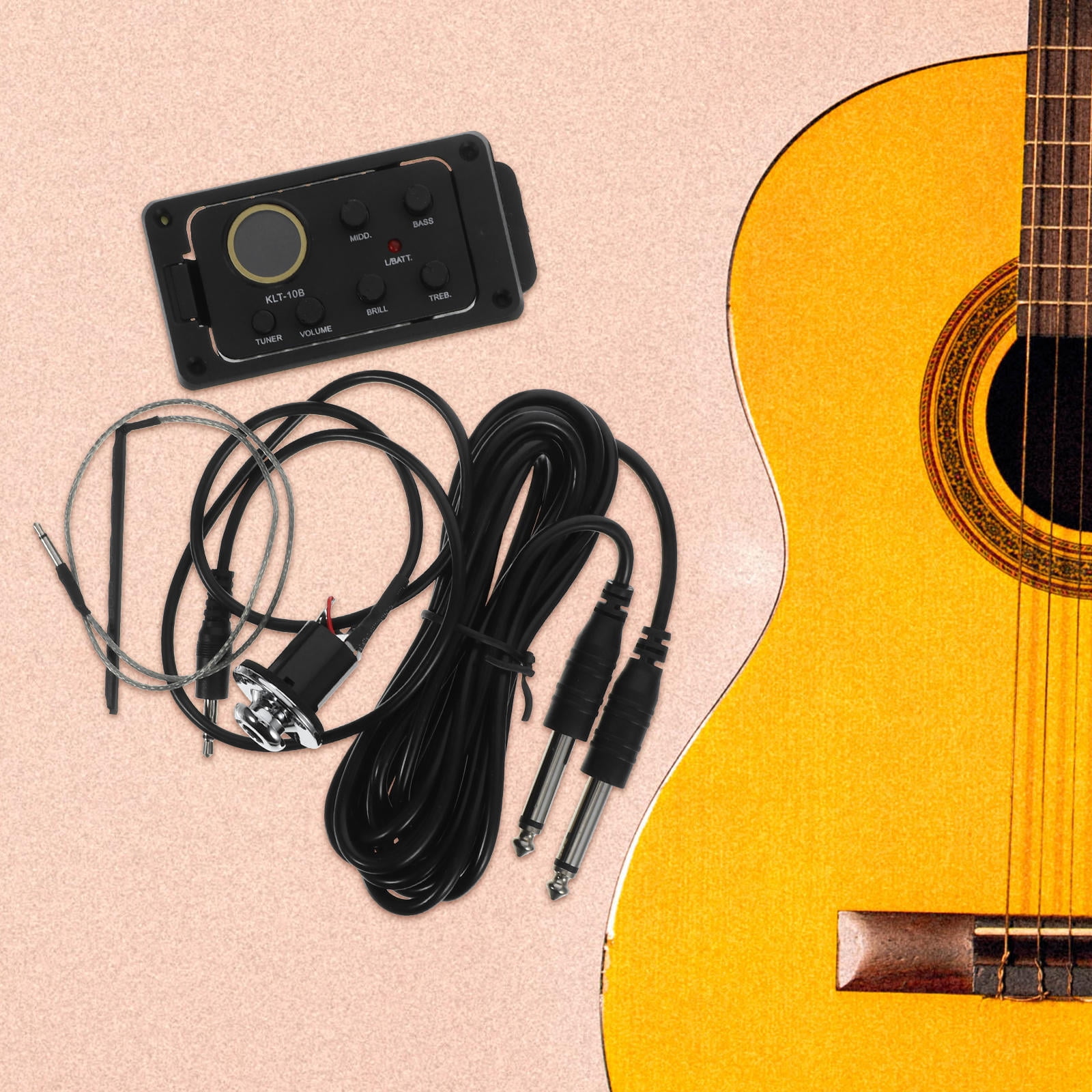 WHAMVOX Acoustic Folk Guitar 4 Band Preamp EQ Equalizer Preamp Piezo ...