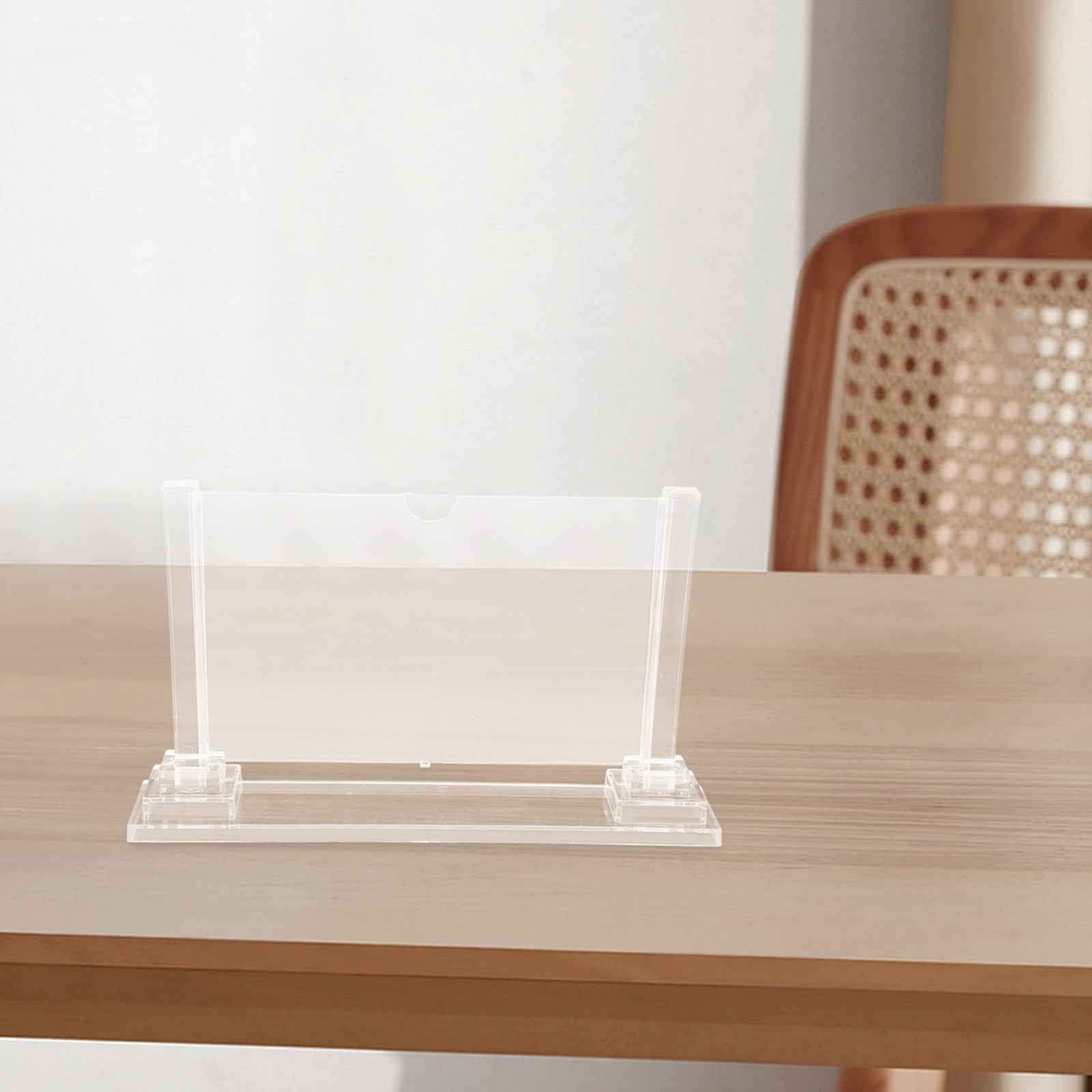 WHAMVOX Acrylic Desk Name Plate Holder Double-Sided Clear Table Sign ...