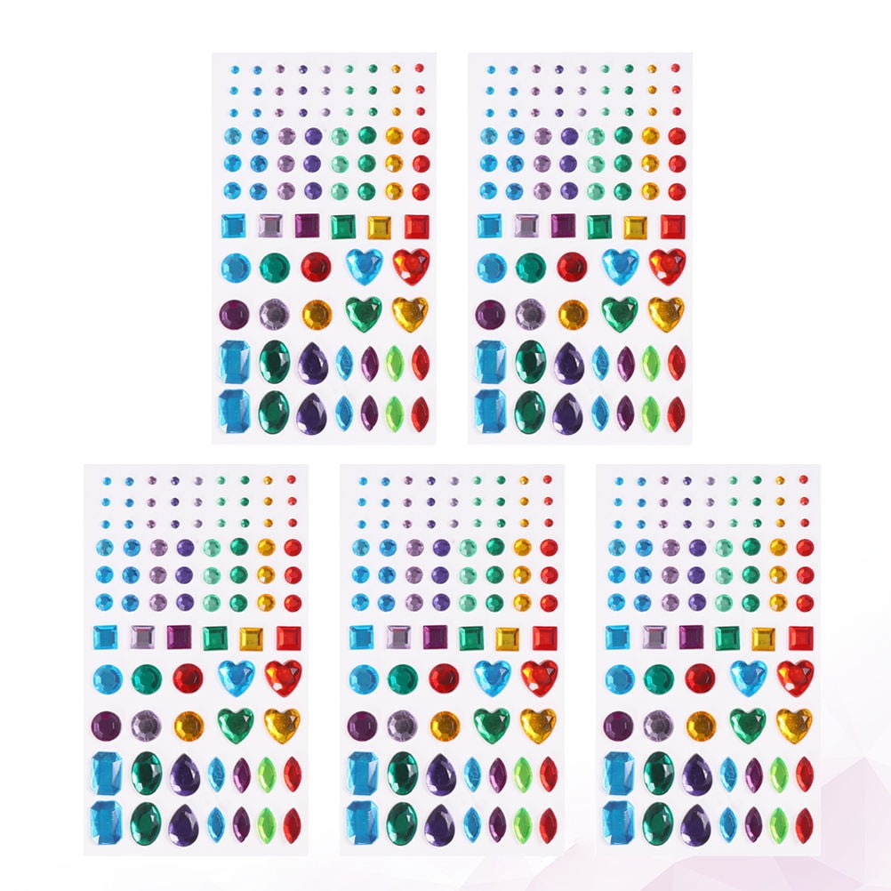 WHAMVOX Acrylic Diamond Stickers for Decoration Assorted Colors Easy to ...