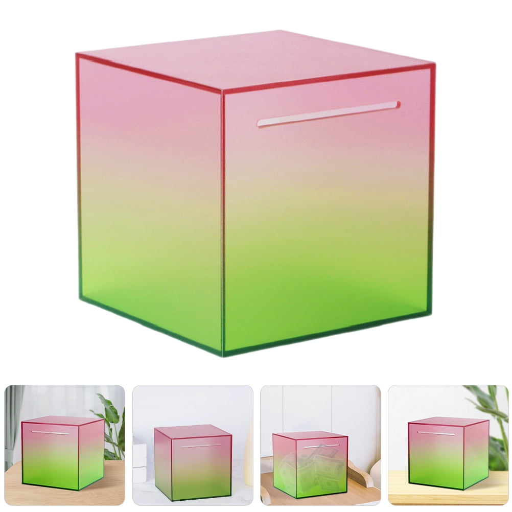 WHAMVOX Acrylic Money Saving Box Coin Storage Container Money Savings ...