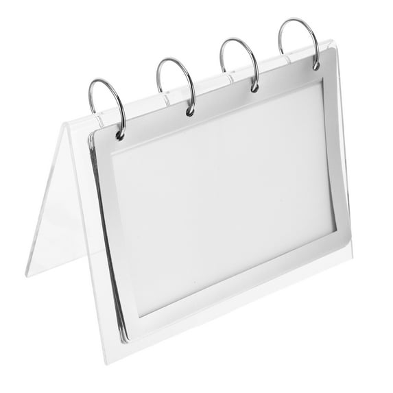 WHAMVOX Acrylic Multi-Page Flip Display Stand V-Shaped Transparent ...