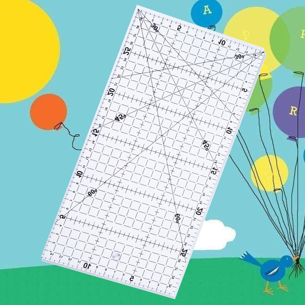 WHAMVOX Acrylic Square Ruler Accurate Scale Thin Clear Lines for ...