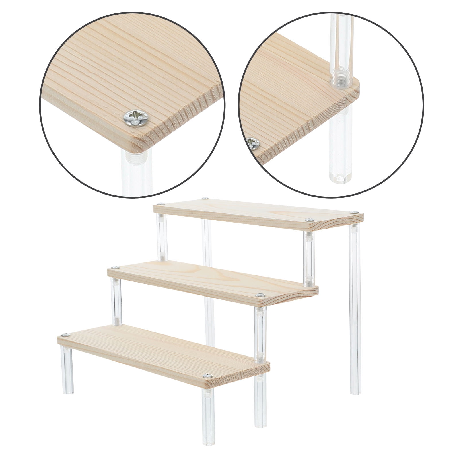 WHAMVOX Acrylic Tiered Display Stand Perfume Jewelry And Cosmetic Step ...