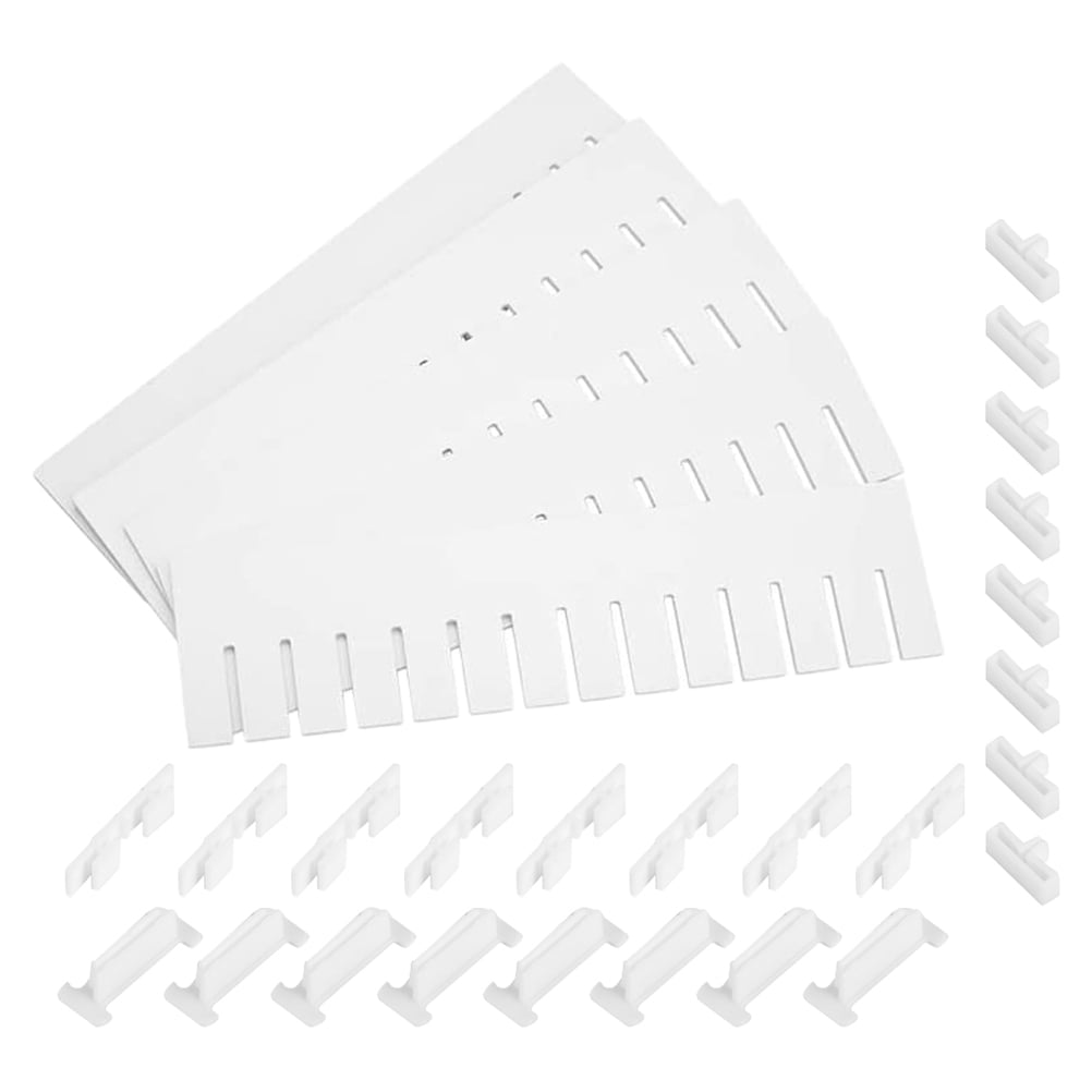 WHAMVOX Adjustable Dividers for Drawers Stackable Plastic Partitions ...