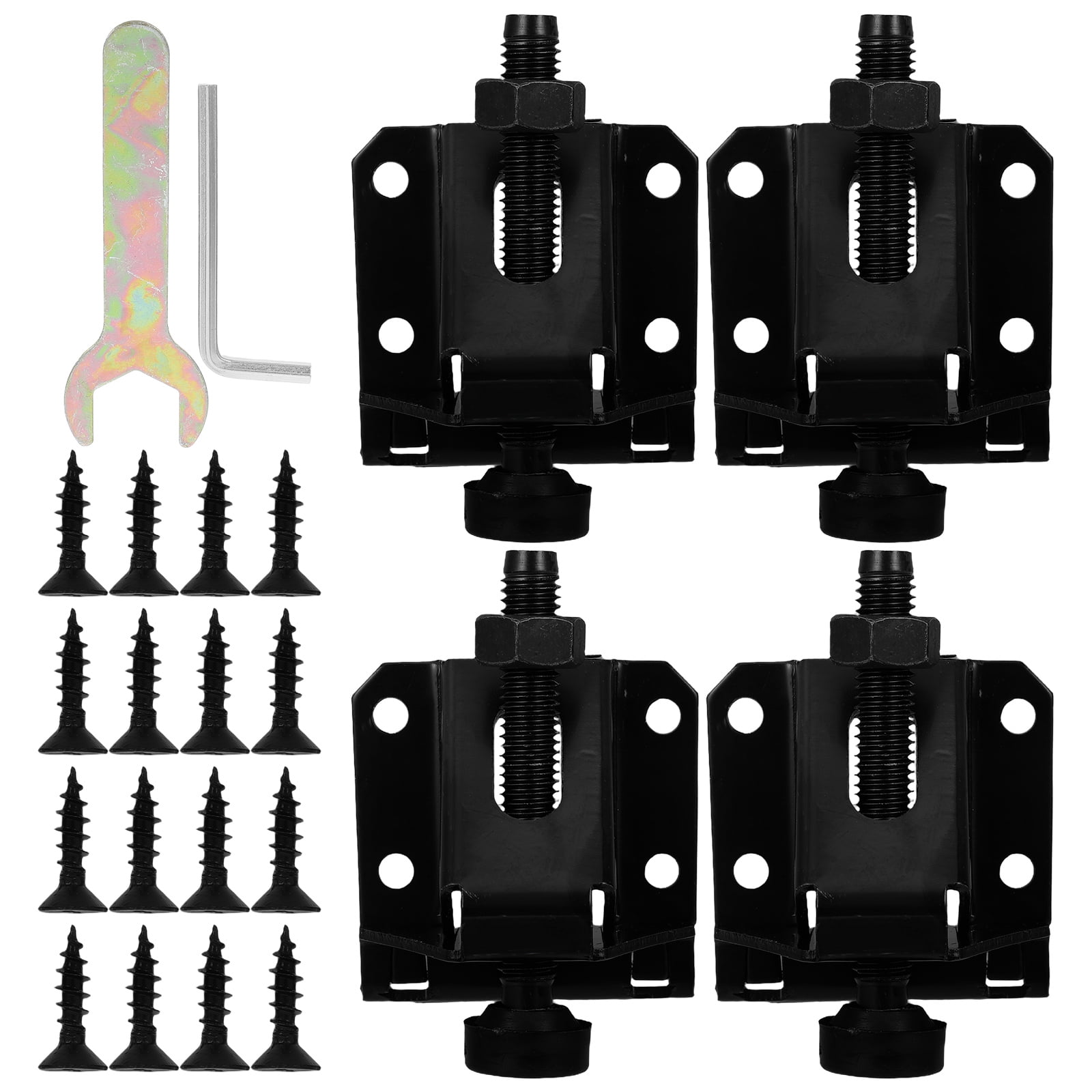 WHAMVOX Adjustable Furniture Levelers Leveling Feet for Workbench Black ...
