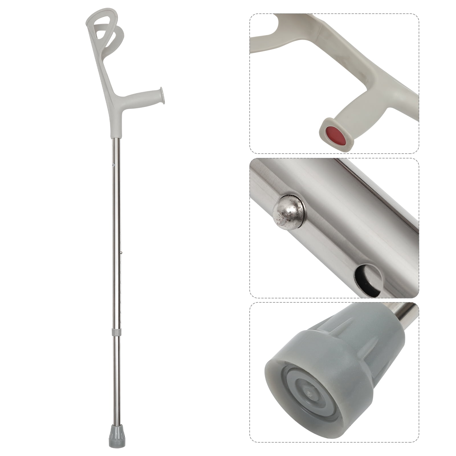 WHAMVOX Adjustable Single Crutch Underarm Walking Stick Sticks Elder ...