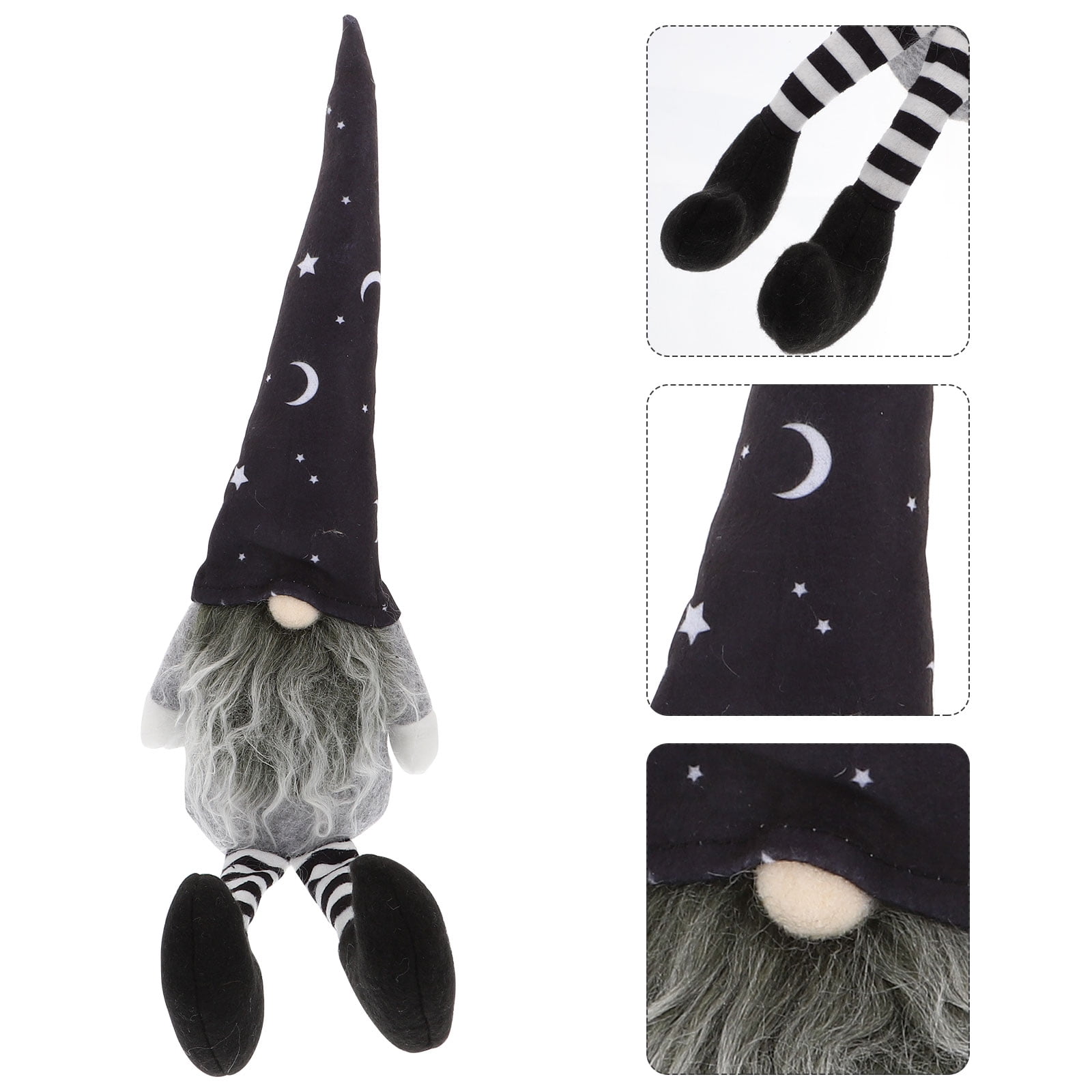 DECORNIJIA Photo Props Gnome Figurine Black Fabric 1 Pc - Walmart.com