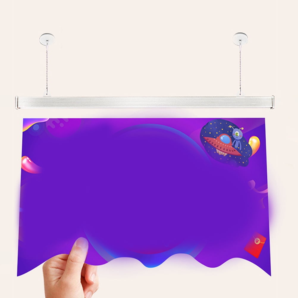 WHAMVOX Aluminum Alloy Poster Hanger Map Hanging Rails For Supermarkets ...