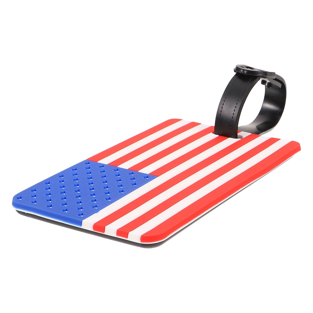 WHAMVOX Aluminum Luggage Tag with Name Card American Flag Travel ...