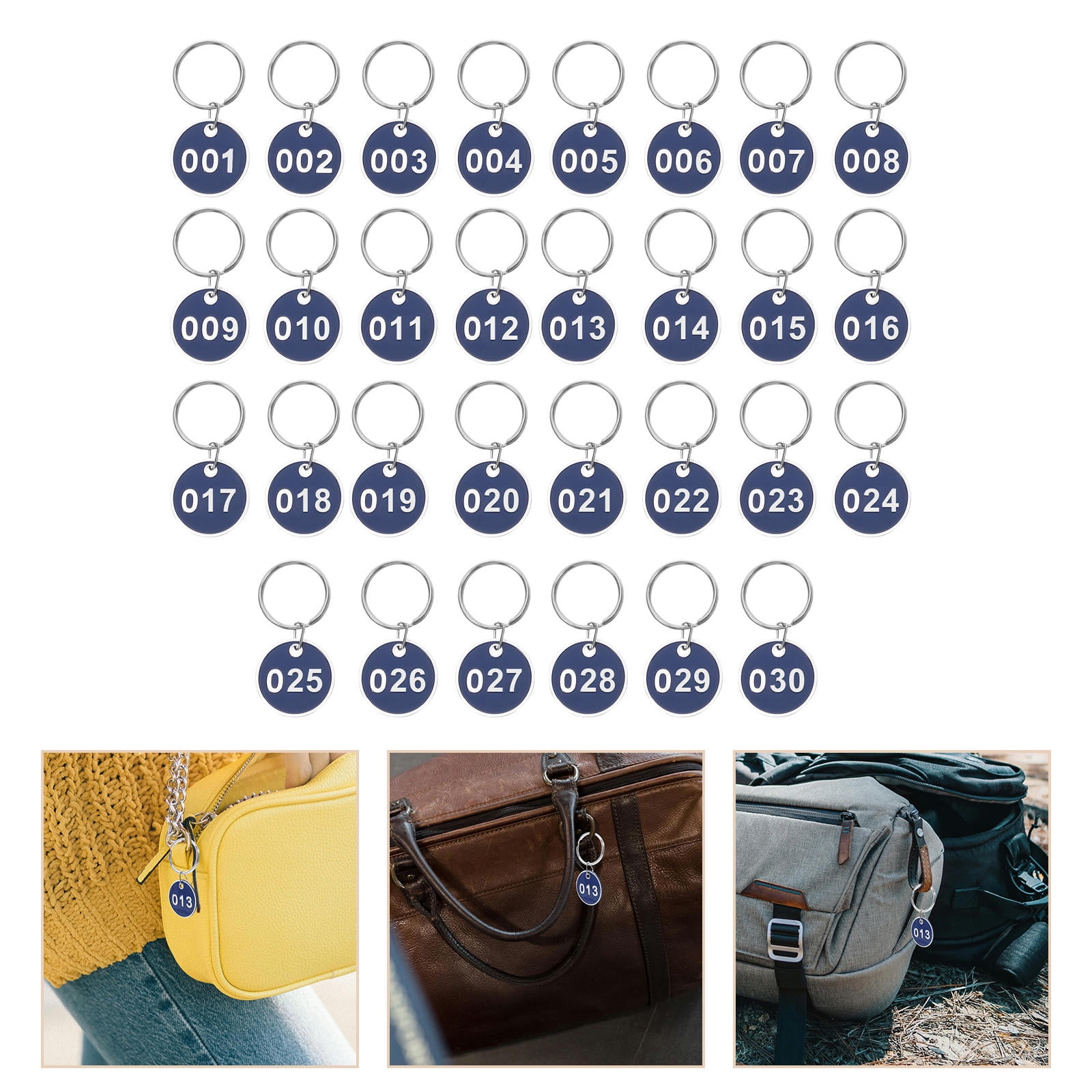 WHAMVOX Aluminum Number Tags with Key Ring for Classification Ideal for ...