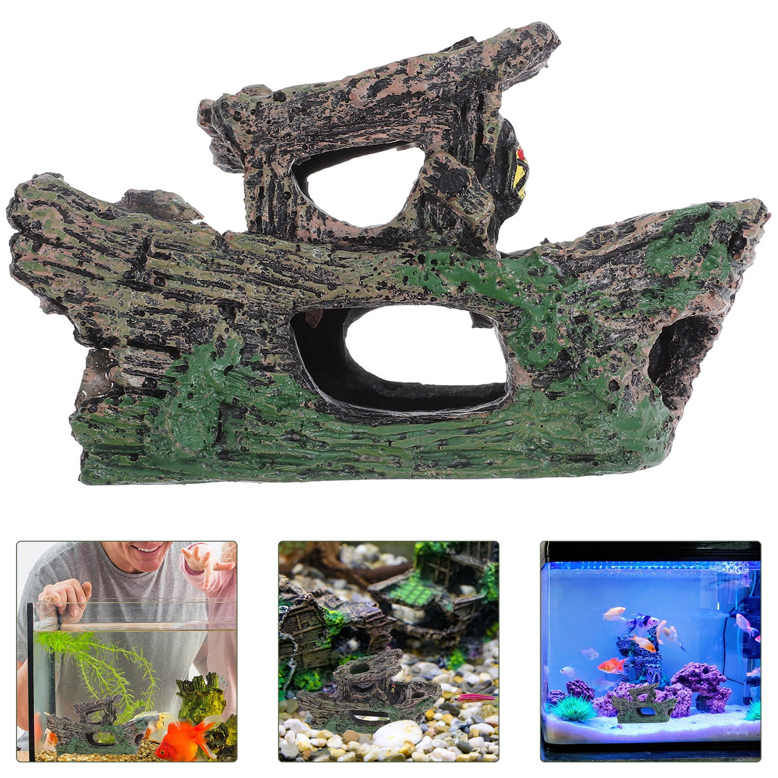 WHAMVOX Aquarium Driftwood Artificial Wood Tree Trunk Root Shrimp ...