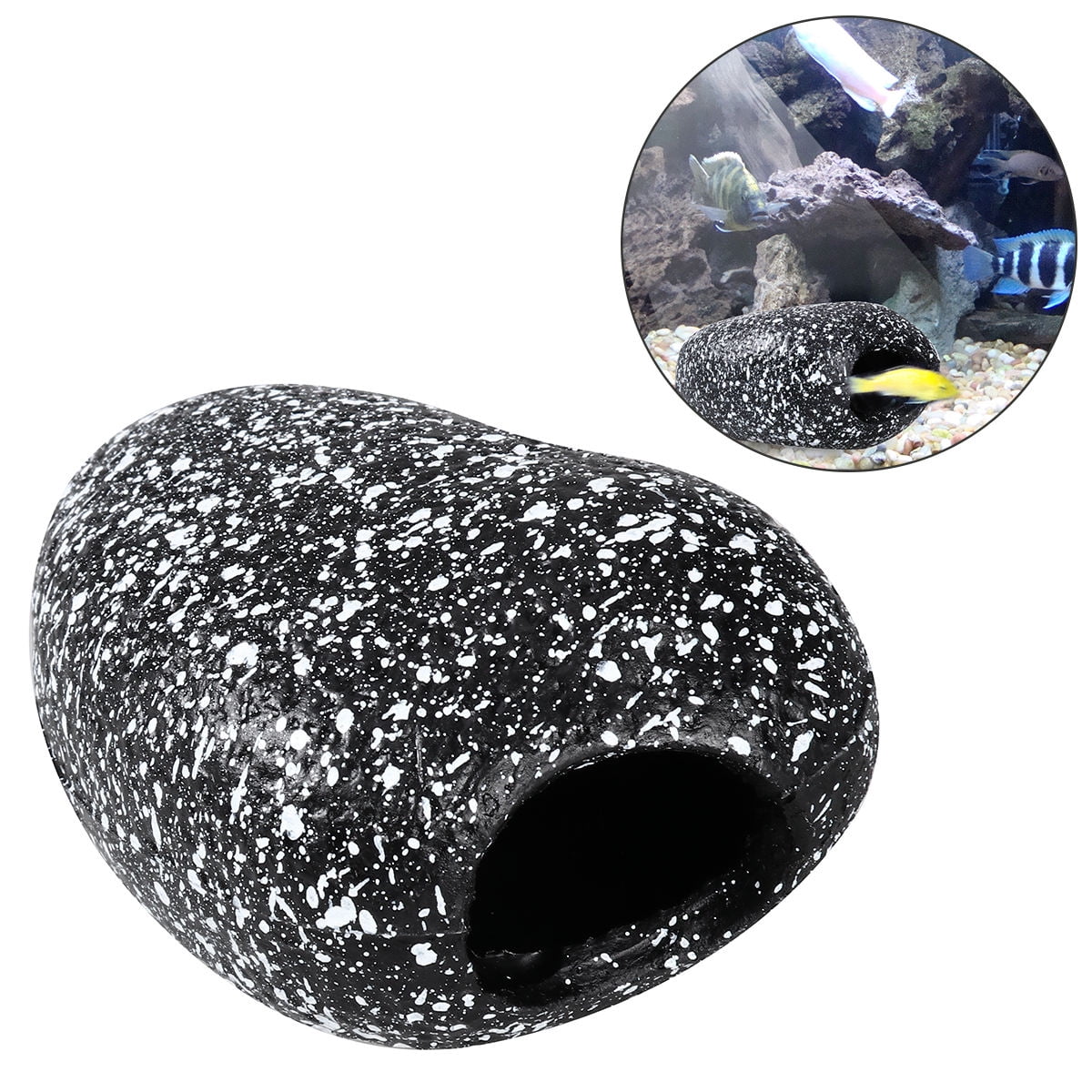 WHAMVOX Aquarium Gravel Fish Tanks Fish Hole Decoration Ecological ...