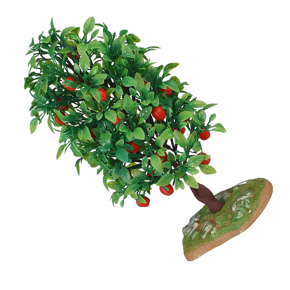 WHAMVOX Artificial Apple Tree Model Realistic Miniature Tree Plastic ...
