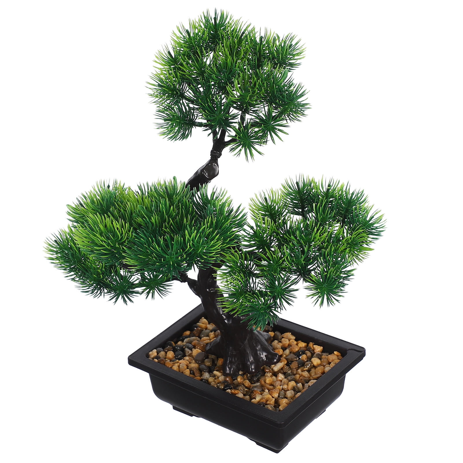 WHAMVOX Artificial Bonsai Tree Realistic Potted Pine for Office Desk ...